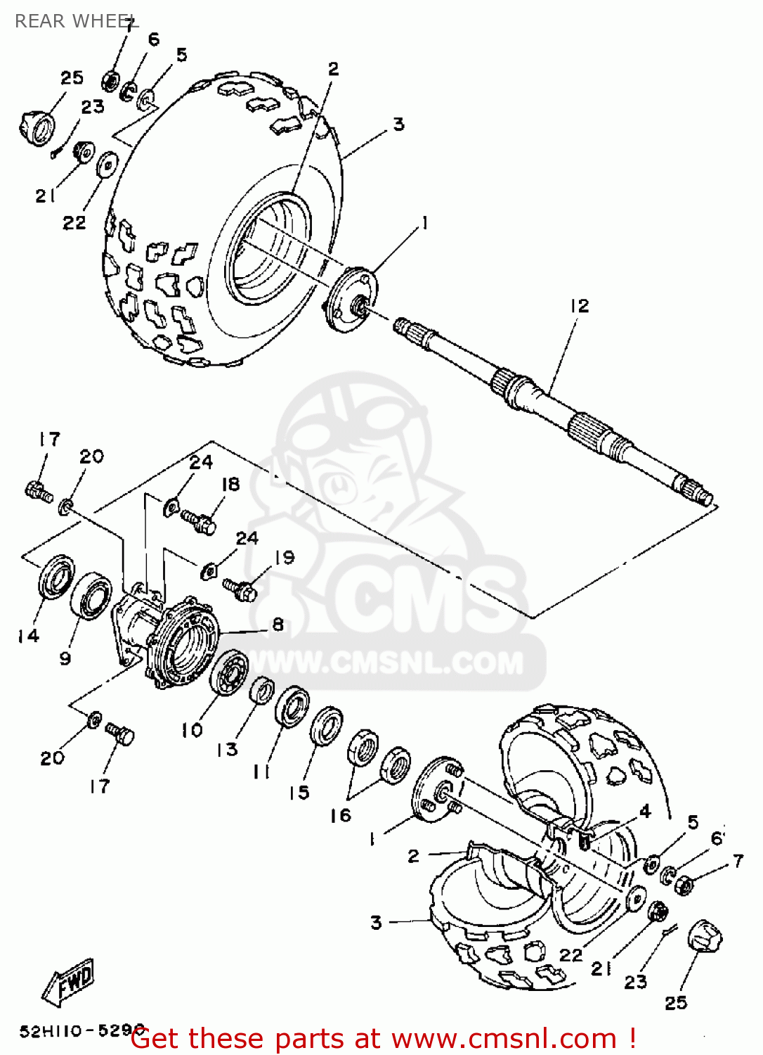 29U251800035: Front Wheel Comp. Yamaha - buy the 29U-25180-00-35 at CMSNL