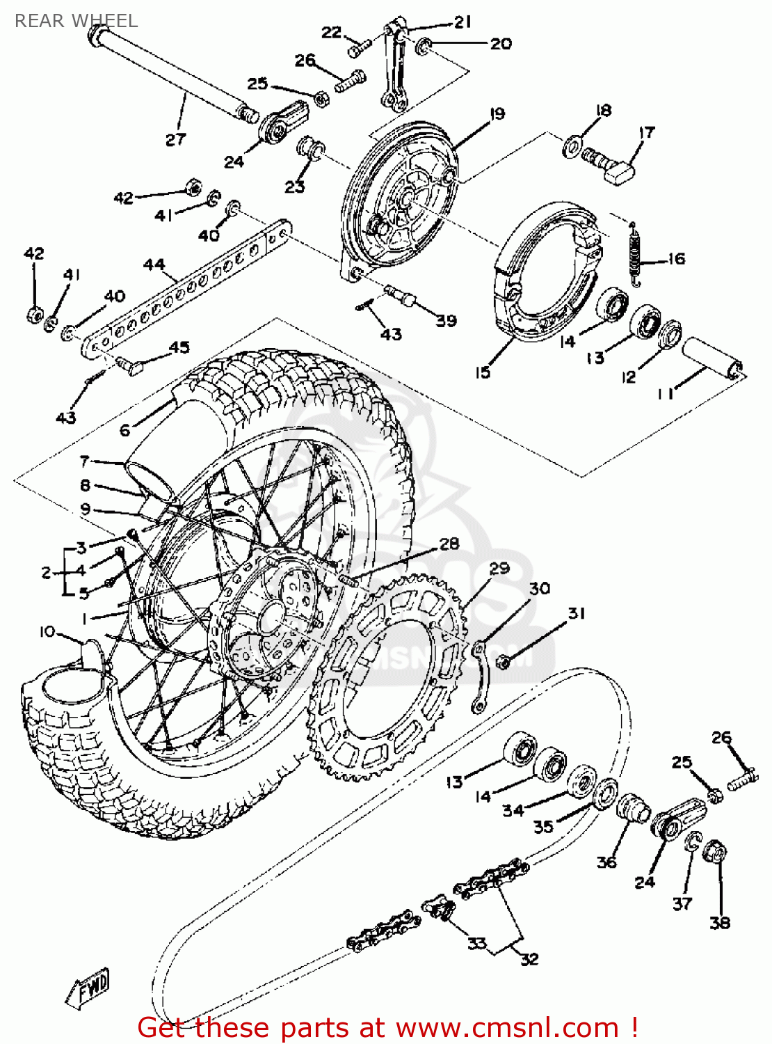 9038717215: Collar, Wheel Shaft (431) Yamaha - buy the 90387-17215-00 ...