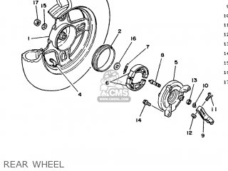 3UP253900011: Rear Wheel Comp. Yamaha - buy the 3UP-25390-00-11 at CMSNL