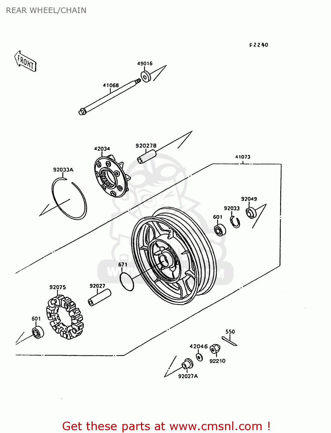 410681410: Axle,rr Kawasaki - buy the 41068-1410 at CMSNL