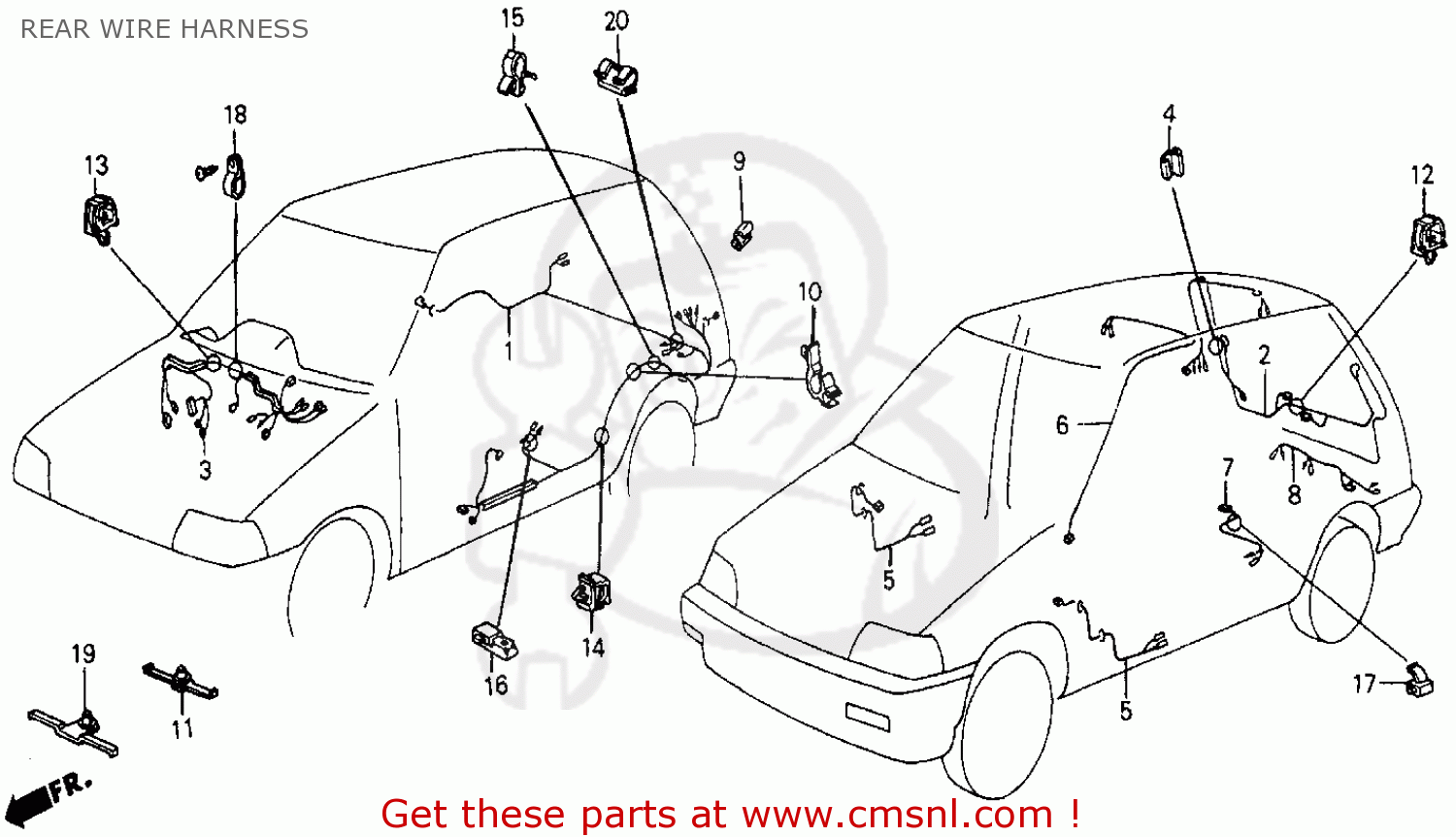 32117SD9670: Harn, Instrument Honda - buy the 32117-SD9-670 at CMSNL