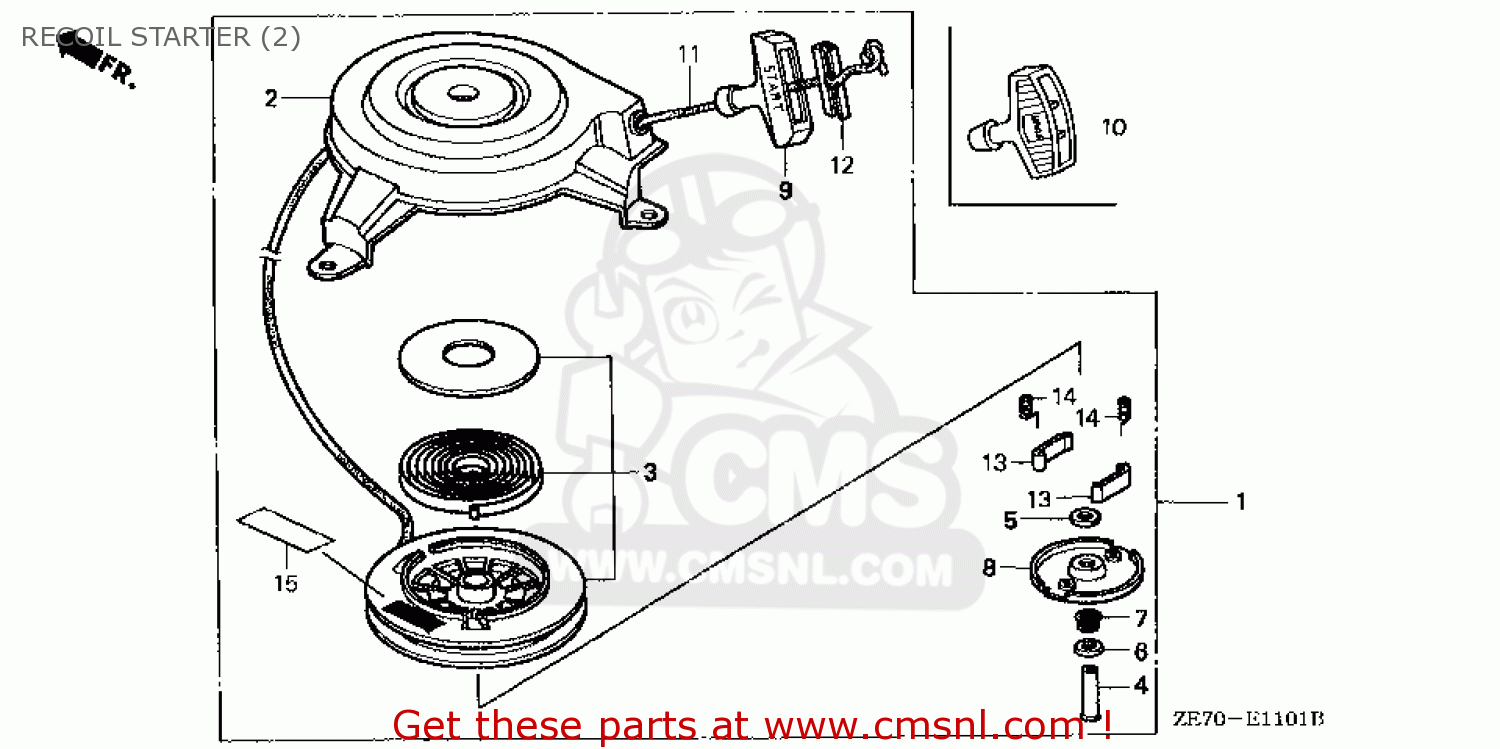 28400ZE7M01: Starter Assy.,rec Honda - buy the 28400-ZE7-M01 at CMSNL