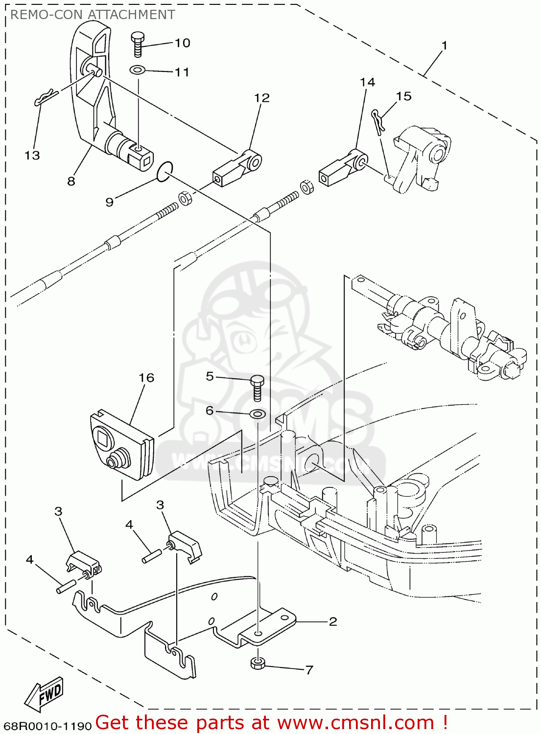 REMOTE CONT. ATTACHMENT ASSY for T8PLH/PLR/PXH/PXR/Z 2001 - order at CMSNL