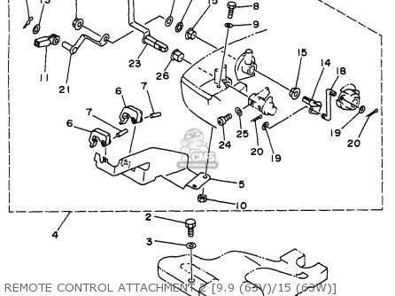 63V4850100: Remote Cont. Attachment Assy Yamaha - buy the 63V-48501-00 ...