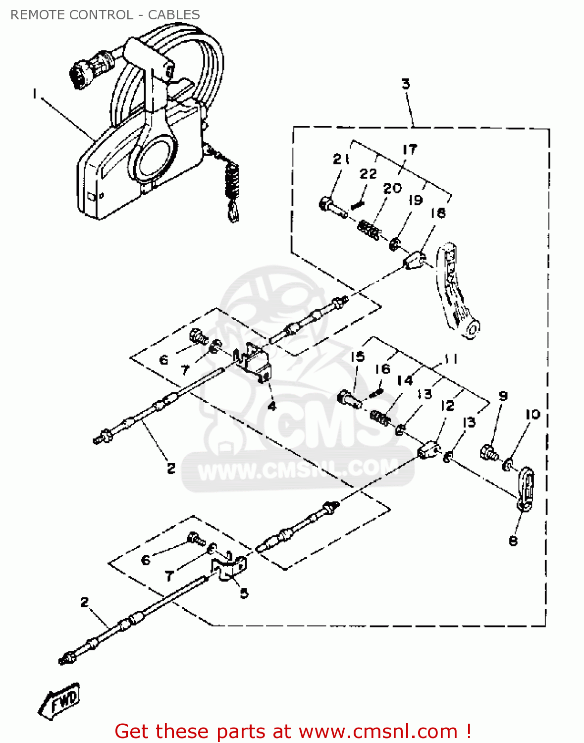 6894850140EK: Remote Cont. Attachment Assy. Yamaha - buy the 689-48501 ...