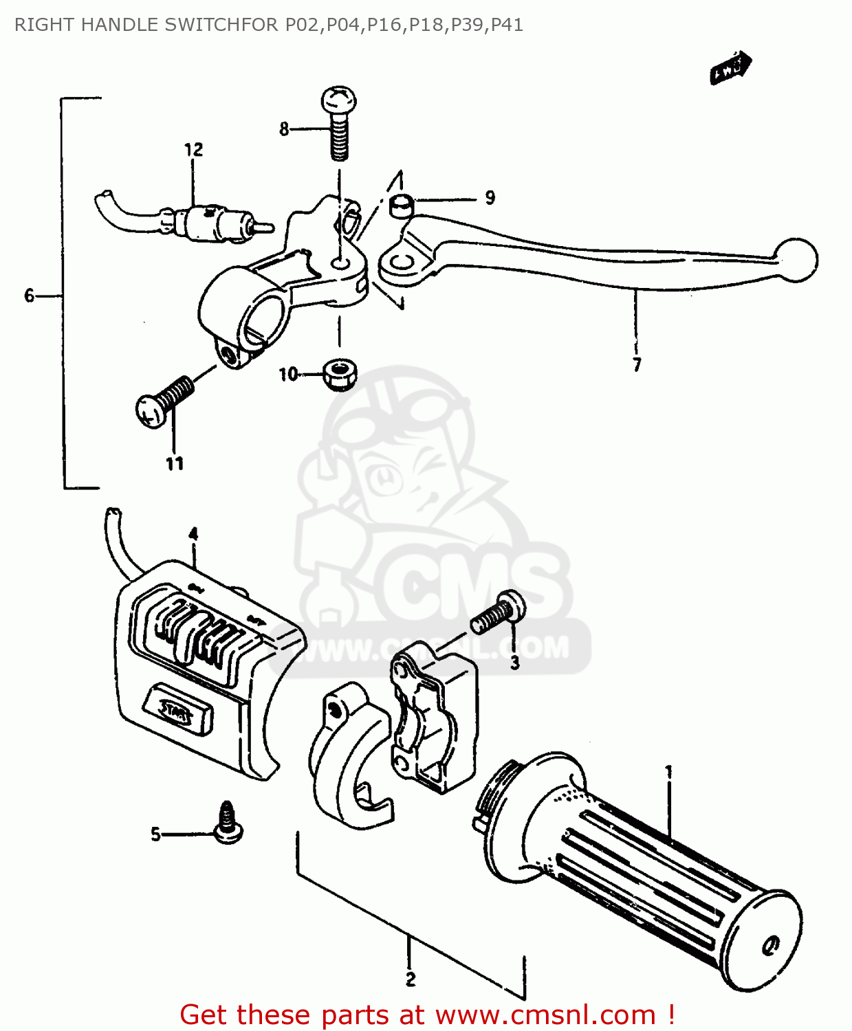 3720003A60: Switch Assy,handle,r Suzuki - buy the 37200-03A60 at CMSNL