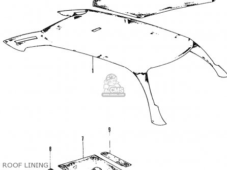 71800594020CA: General Assy., Roof Lining Honda - buy the 71800-594 ...