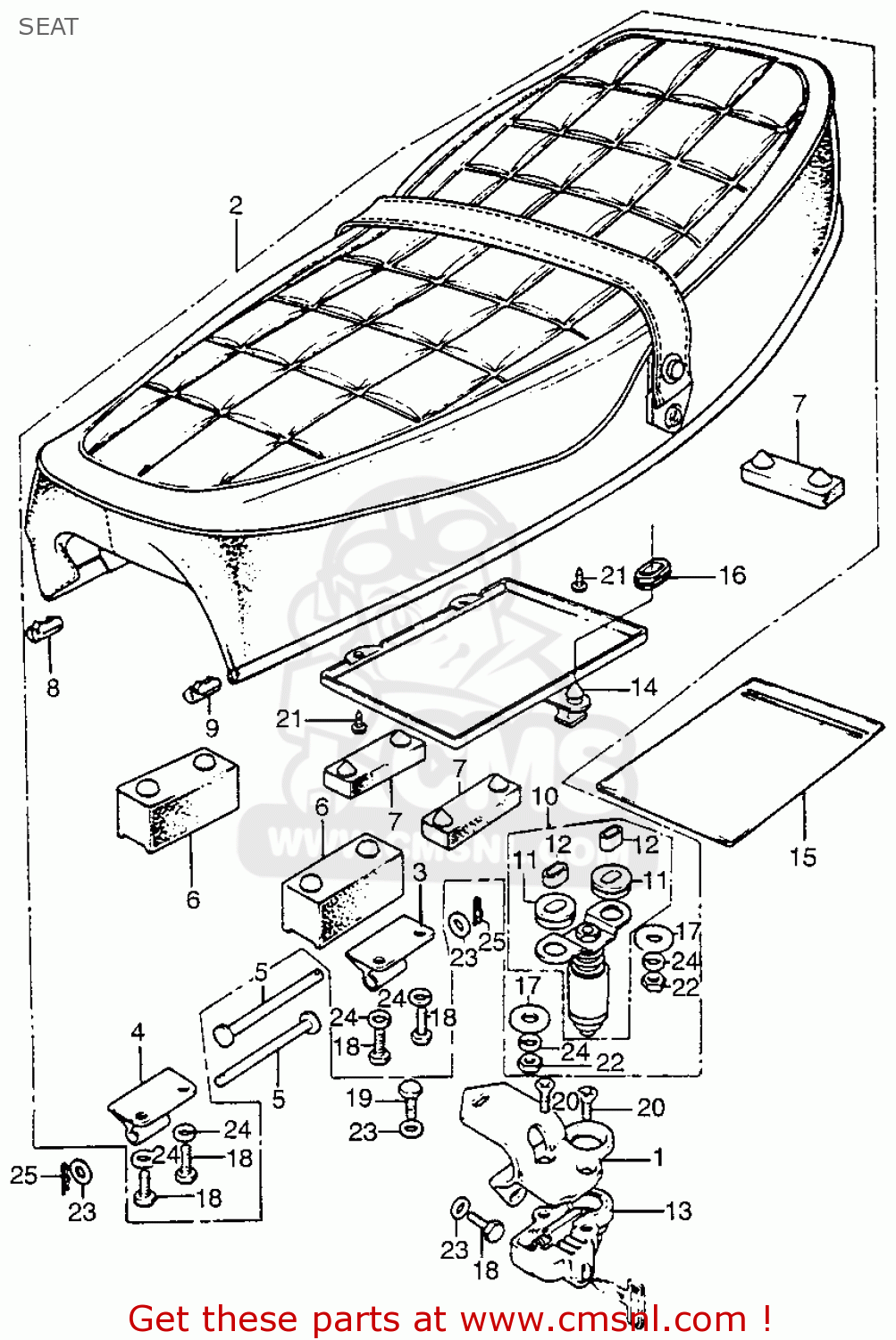 77200341700: Seat Comp.,double Honda - buy the 77200-341-700 at CMSNL