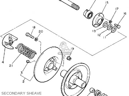 8K41766000: Secondary Fixed Sheave Comp. Yamaha - buy the 8K4-17660-00 ...