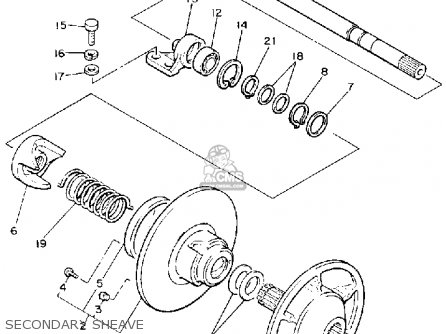 89N1767000: Secondary Sliding Sheave Yamaha - buy the 89N-17670-00 at CMSNL