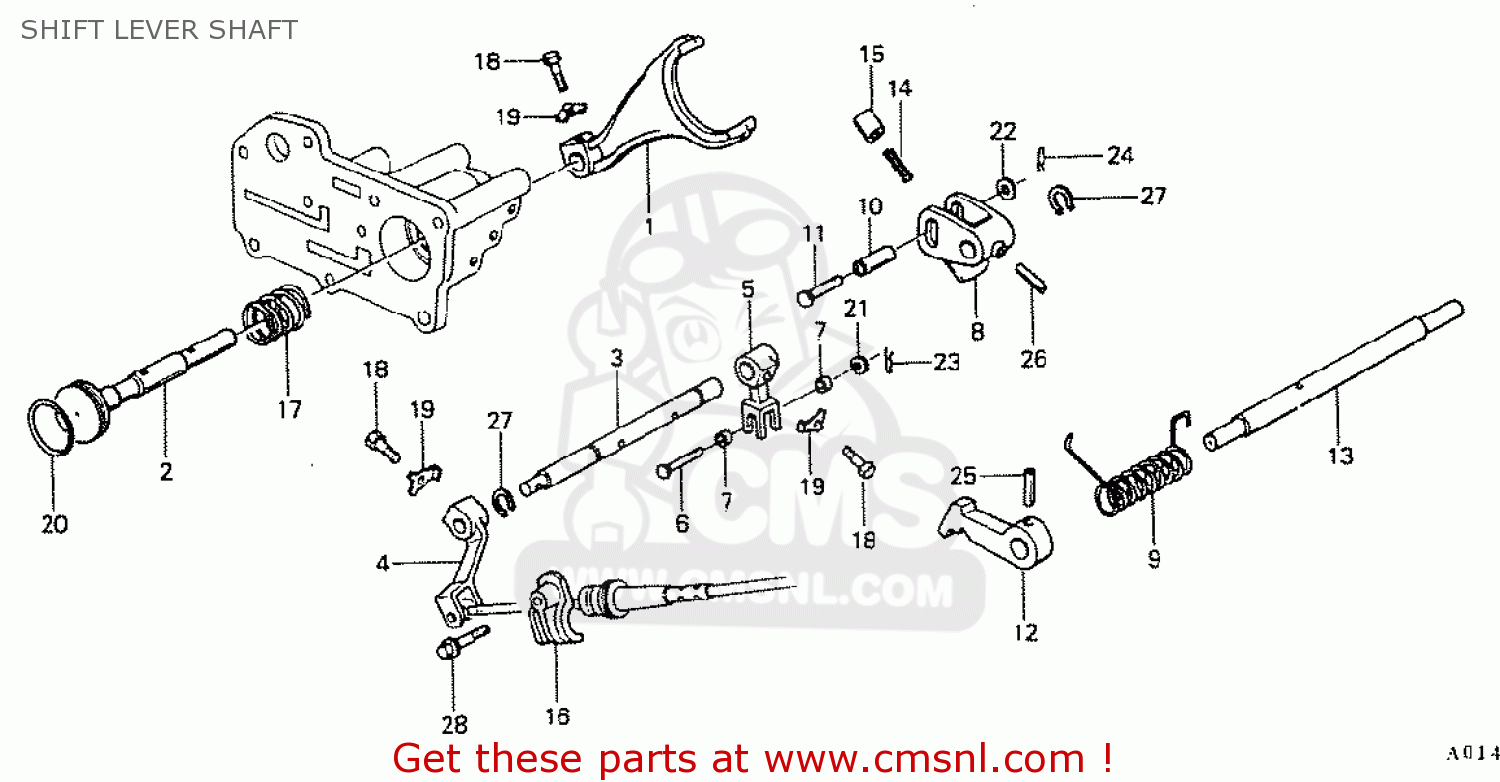 24271689900: Shaft,shift Fork Honda - buy the 24271-689-900 at CMSNL