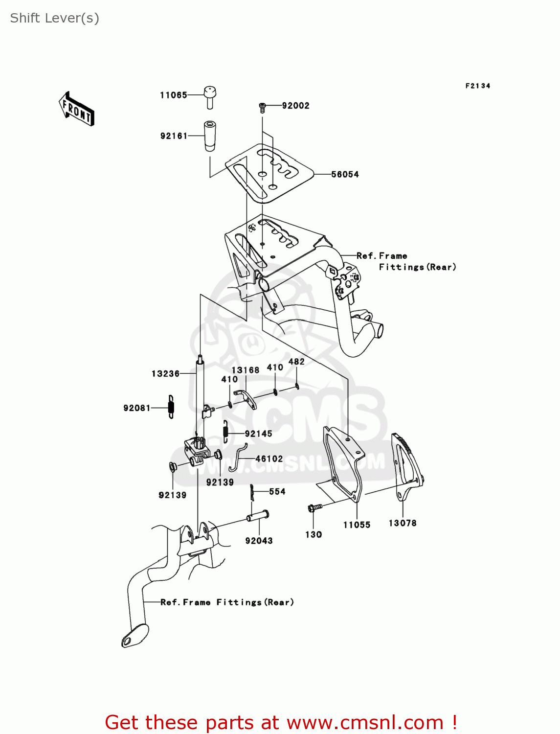 132360176: Lever-comp Kawasaki - buy the 13236-0176 at CMSNL