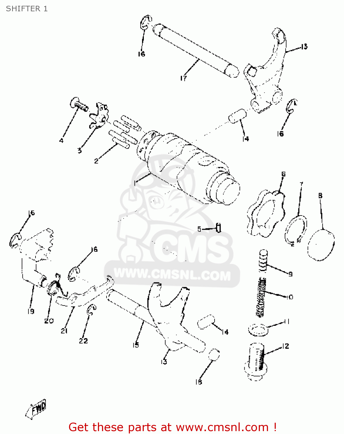 3631854101: Cam, Shift Yamaha - buy the 363-18541-01 at CMSNL