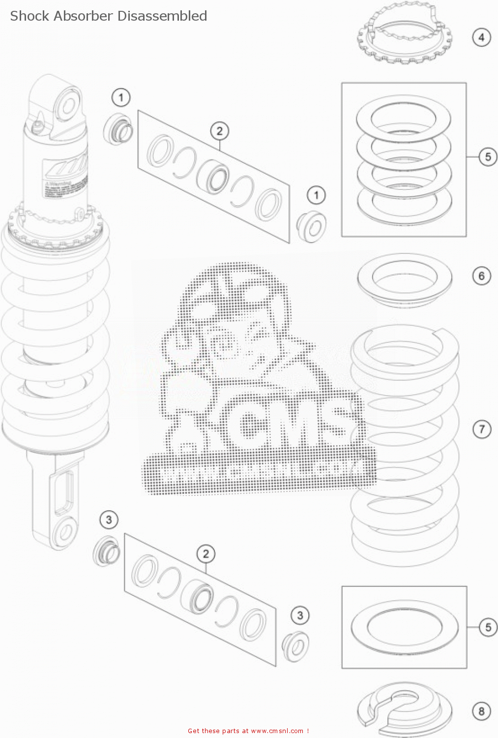 WASHER KIT SHOCK ABSORBER for 790 Adventure, orange CN 2020 - order at ...