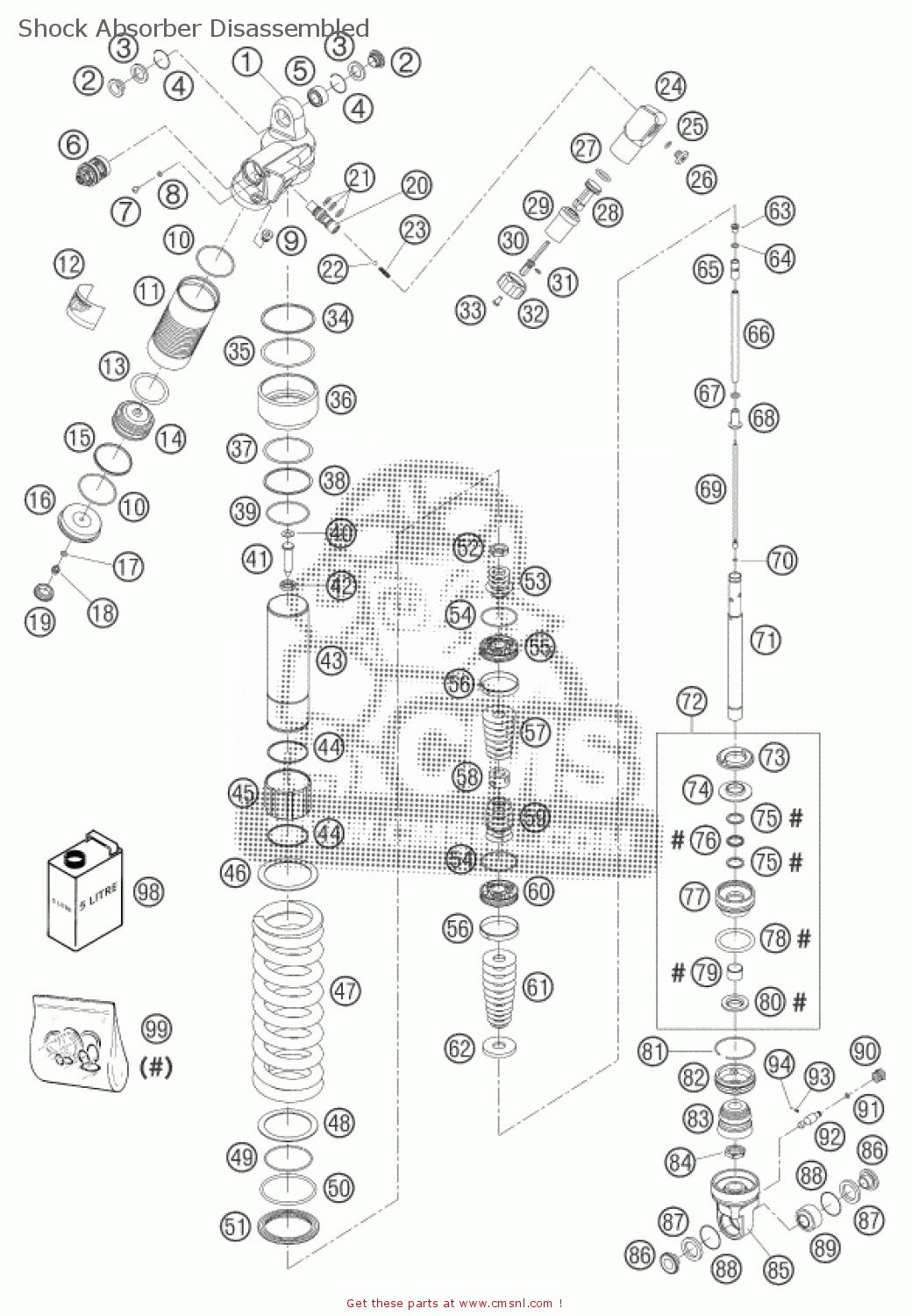 HH SCREW M14X9 for 520 EXC-G RACING USA 2002 - order at CMSNL