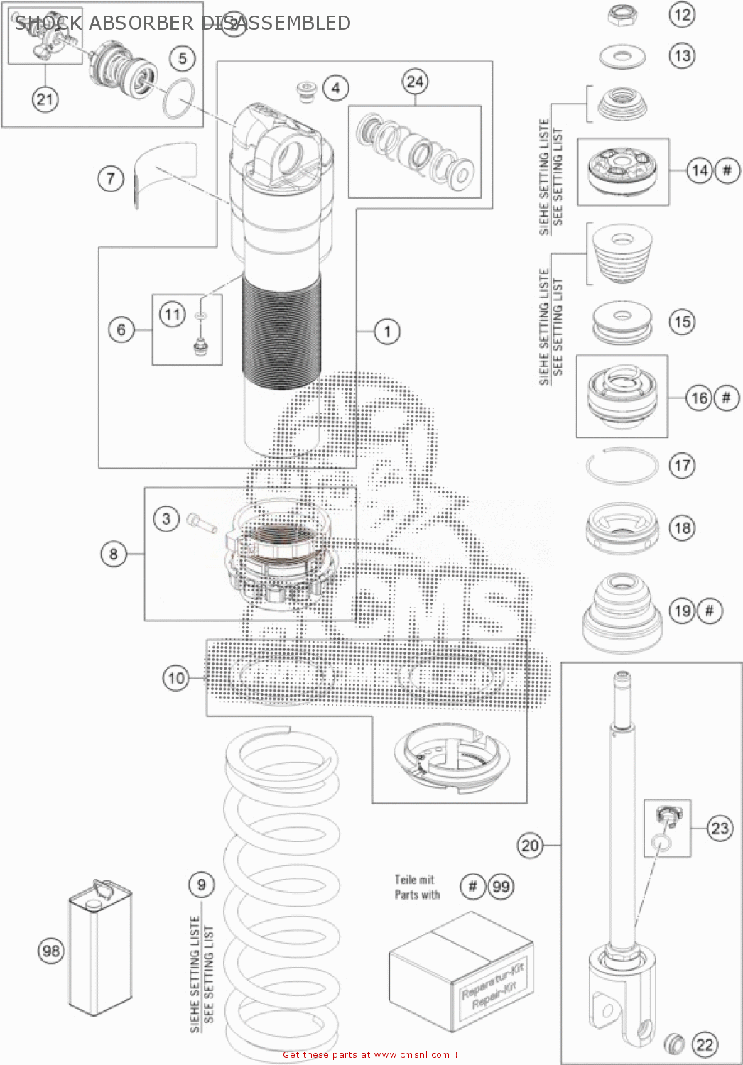 Rp10043t Shock Absorber Rebuild Kit Ktm Buy The Rp10043t At Cmsnl