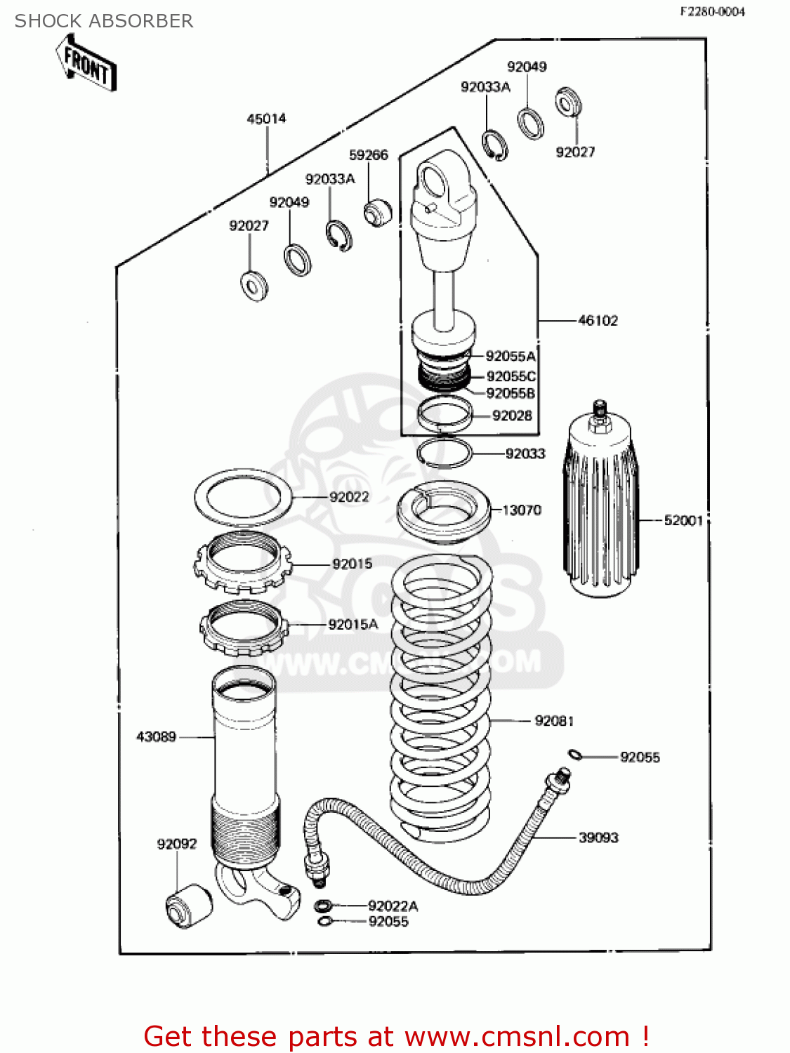 450141159: Shockabsorber Kawasaki - buy the 45014-1159 at CMSNL