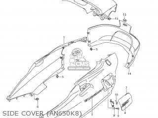 COVER,FRAME CTR for AN650 BURGMAN 2008 (K8) USA (E03) - order at CMSNL