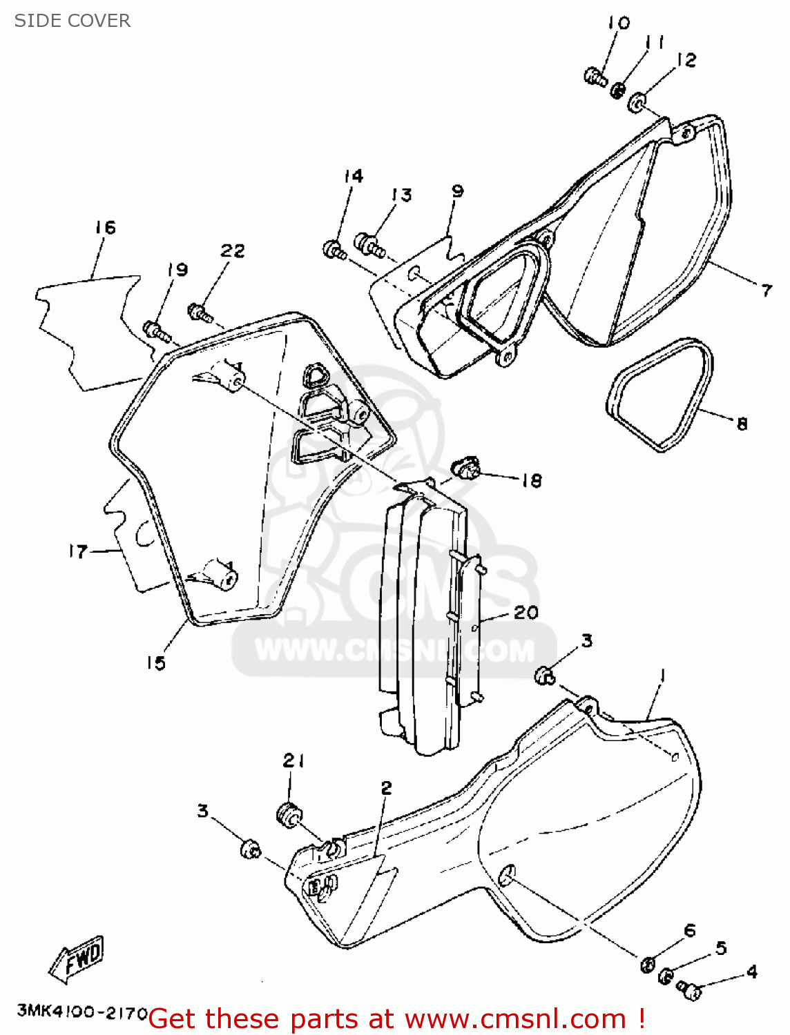 3MK2424510: Graphic, Fuel Tank 2 Yamaha - buy the 3MK-24245-10 at CMSNL