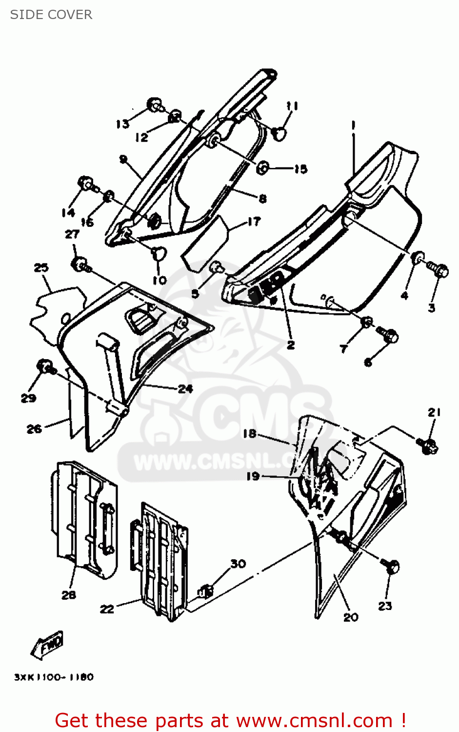 3XK2424500: Graphic, Fuel Tank 2 Yamaha - buy the 3XK-24245-00-00 at CMSNL