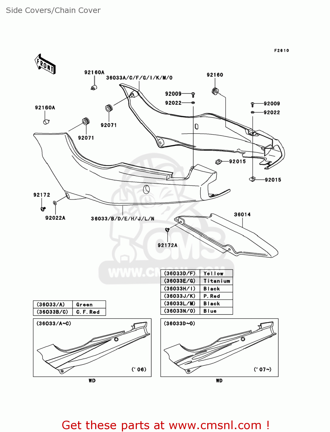 360335312234: Cover-side,rh,p.red Kawasaki - buy the 36033-5312-234 at ...