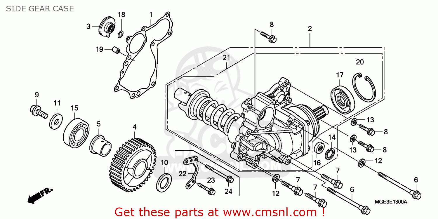 23541MGED00: Gear,final Driven Honda - buy the 23541-MGE-D00 at CMSNL