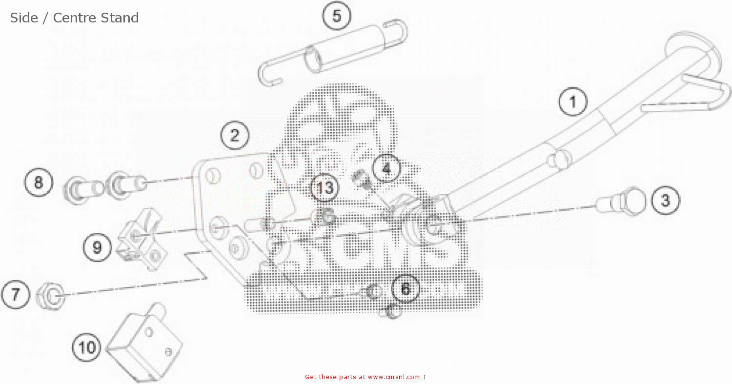 SWITCH SIDE STAND for 390 Adventure, orange - B.D. US 2020 - order at CMSNL