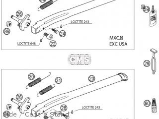 SIDE STAND BRACKET CPL. 2002 for 450 EXC FACTORY RACING Europe 2007 ...