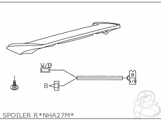 08F64MCA8H0C: Rear Spoiler Billet Honda - buy the 08F64-MCA-8H0C at CMSNL