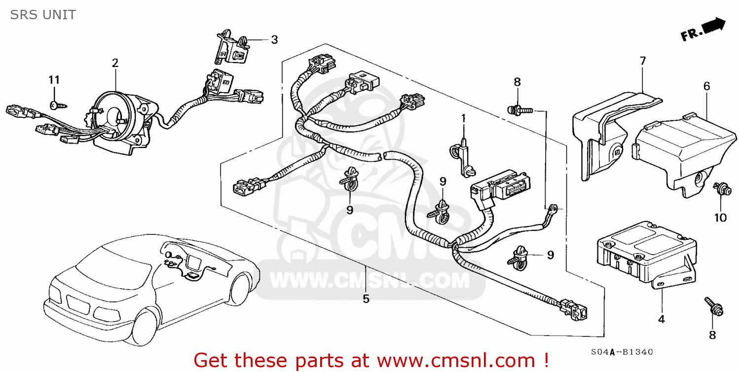 77960S04N84: Unit Assy,srs Honda - buy the 77960-S04-N84 at CMSNL