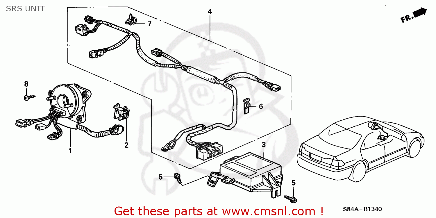 77960S84A78: Unit Assy,srs Honda - buy the 77960-S84-A78 at CMSNL