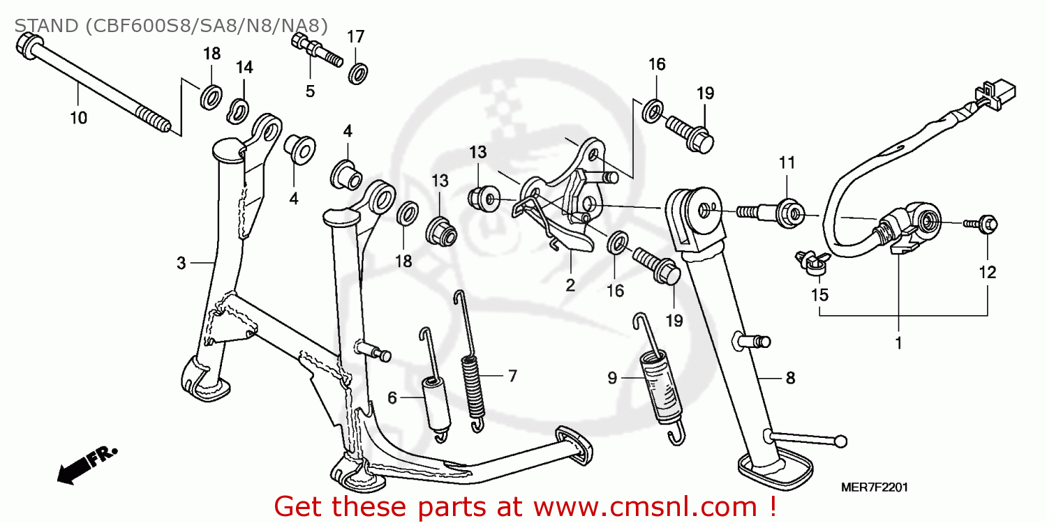 BRKT COMP,SIDESTA for CBF600N 2008 (8) EUROPEAN DIRECT SALES - order at ...