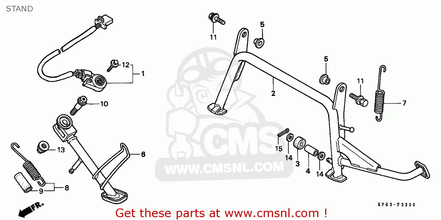 50500KFG000: Stand Comp,main Honda - buy the 50500-KFG-000 at CMSNL