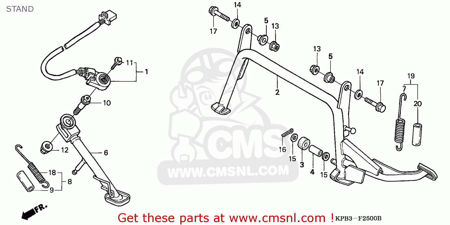 50500KPB000: Stand Comp.main Honda - buy the 50500-KPB-000 at CMSNL
