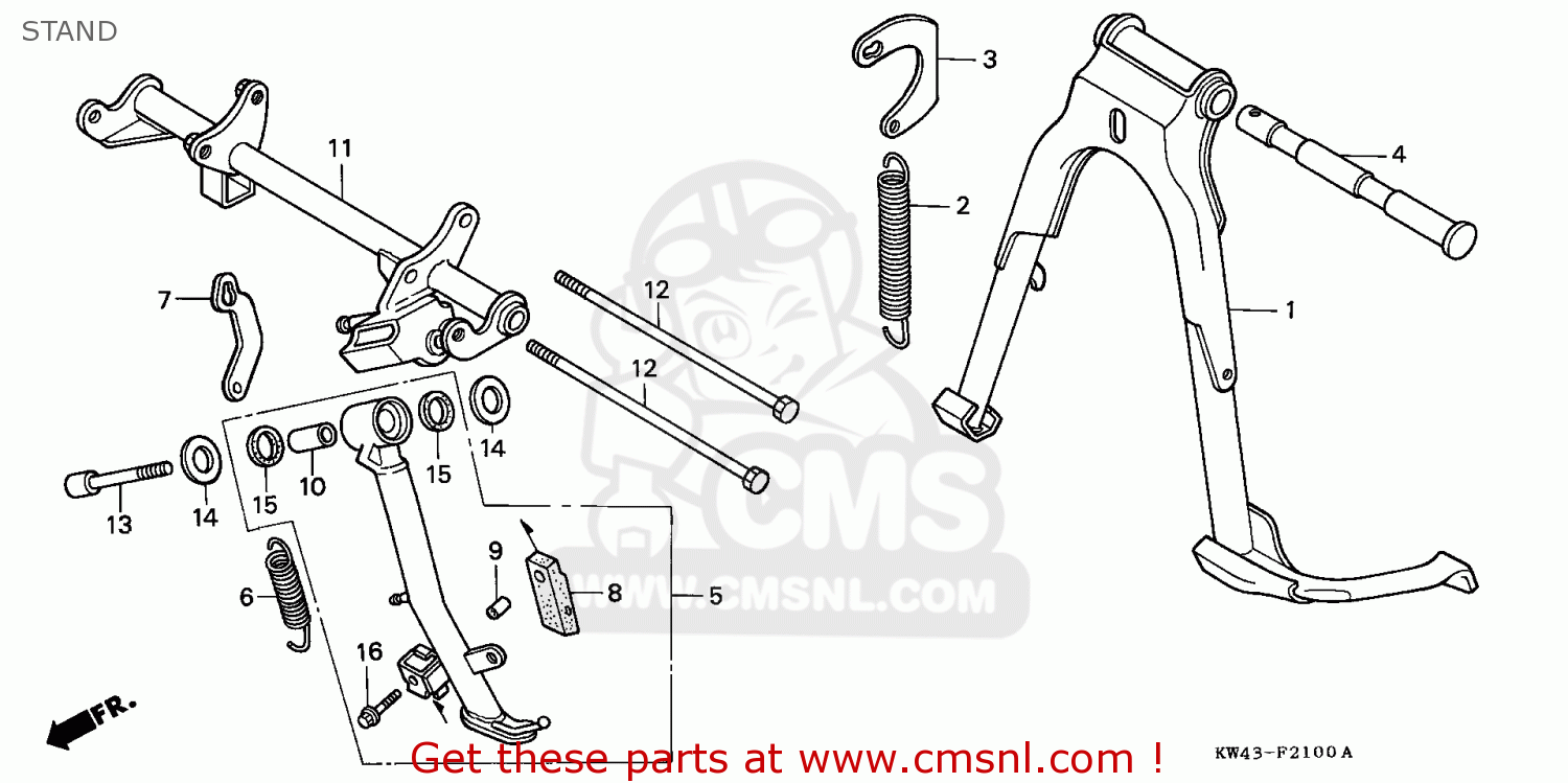 50500KW4000: Stand Comp,main Honda - buy the 50500-KW4-000 at CMSNL