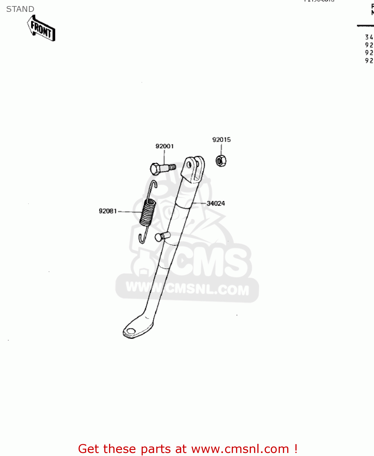 920011514: Bolt Kawasaki - buy the 92001-1514 at CMSNL