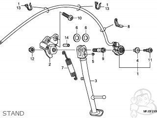 BRKT COMP,SIDE ST for CBR600RR 2011 (B) FRANCE / TYPE 3 CMF - order at ...