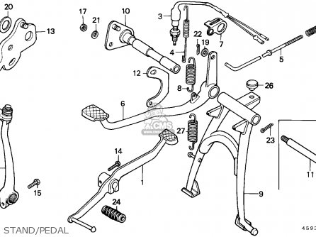 PLATE,SIDE STAND for CT110 HUNTER CUB 1989 (K) AUSTRALIAN AGRIC / KPH ...