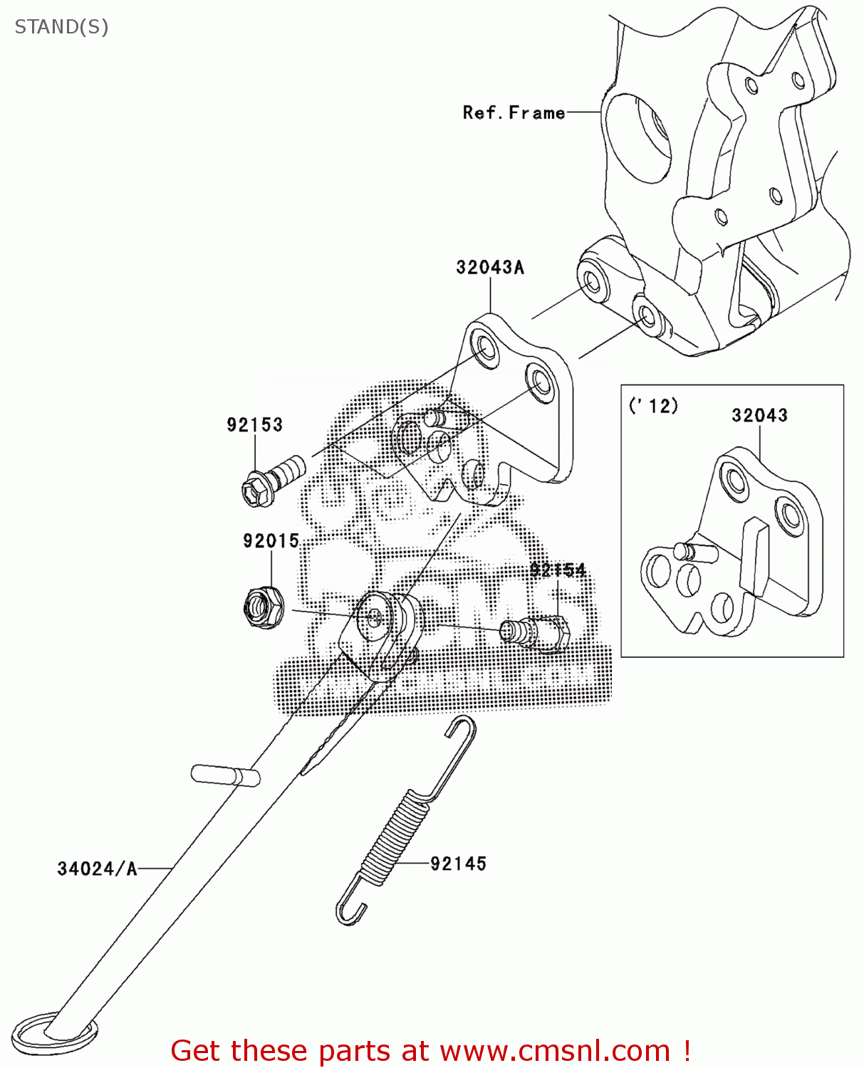 340240113: Stand-side Kawasaki - buy the 34024-0113 at CMSNL