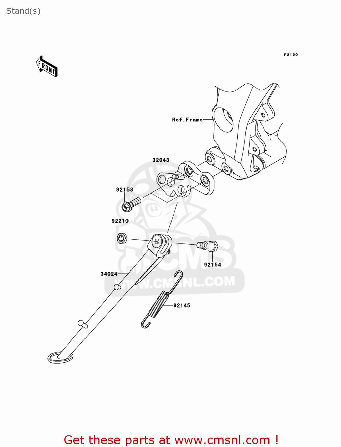 921540775: Bolt,10x35.5 Kawasaki - buy the 92154-0775 at CMSNL