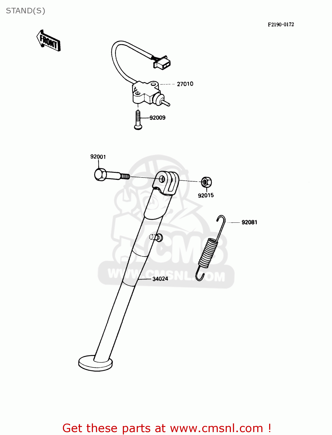 340241182: Stand-side Kawasaki - buy the 34024-1182 at CMSNL