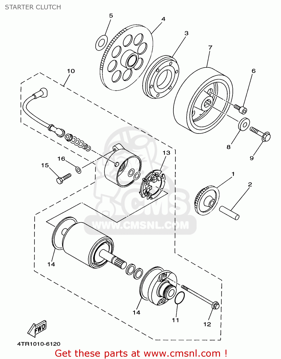 3JB8180001: Starting Motor Assy Yamaha - buy the 3JB-81800-01 at CMSNL