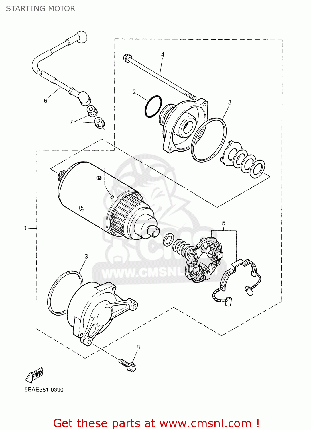 STARTING MOTOR UNIT for XJR1300SP 2001 5EAM NORWAY 115EA-300EA - order ...