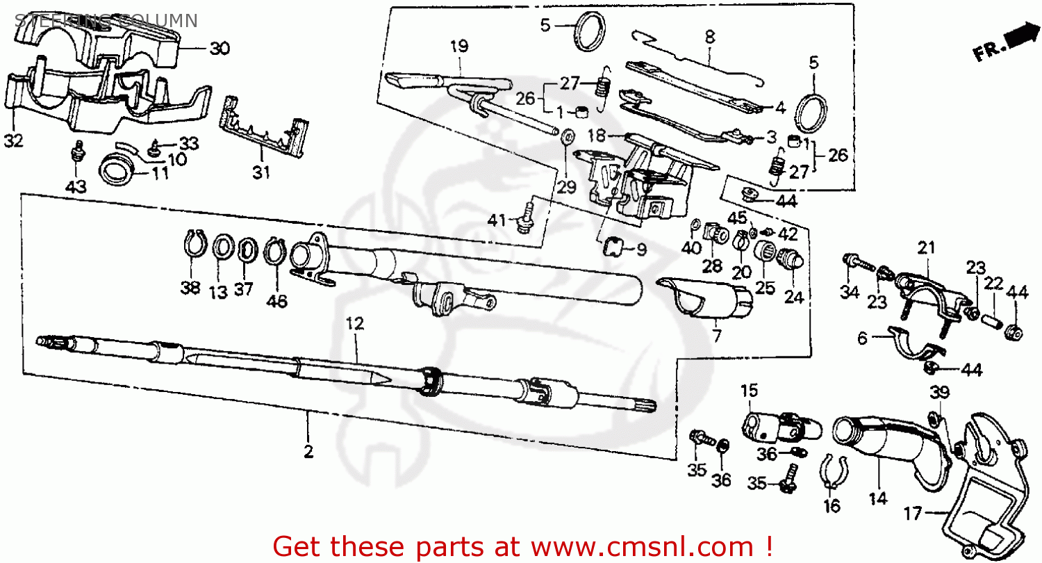 53200SE0A02: Strg Column Assy Honda - buy the 53200-SE0-A02 at CMSNL