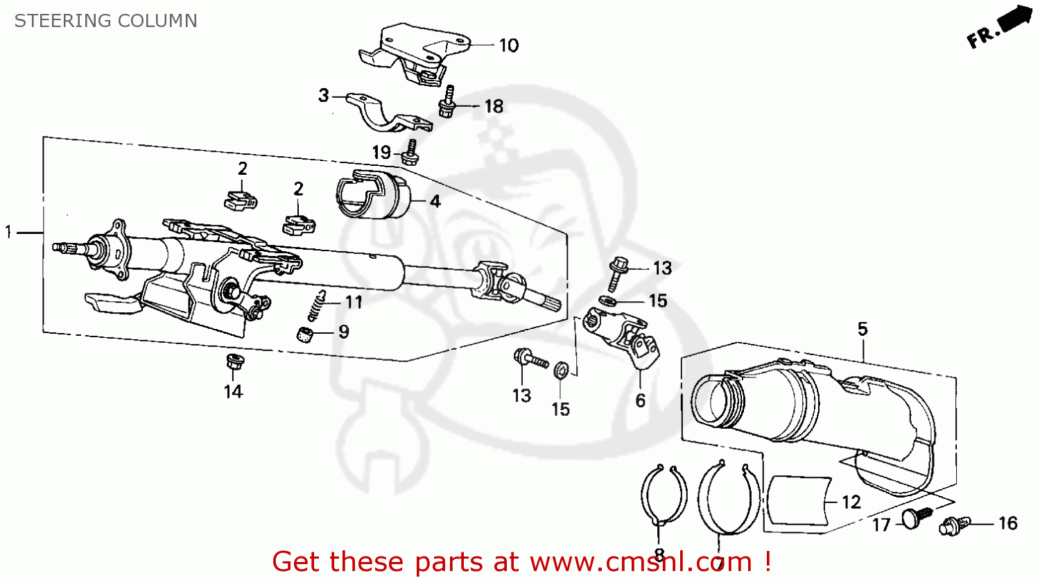 53320SR3A81: Cover,strg Joint Honda - buy the 53320-SR3-A81 at CMSNL