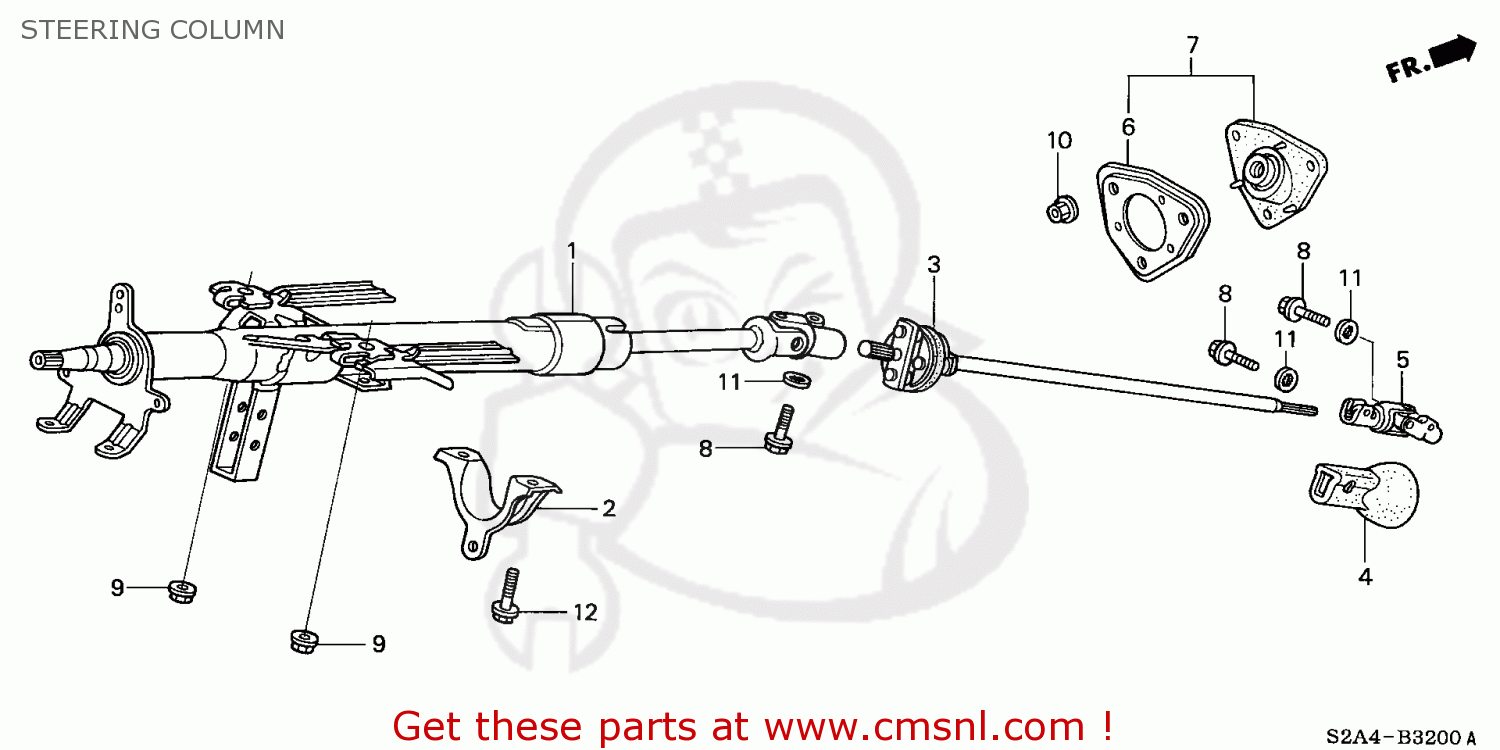 53200S2A013: Column Assy,strg Honda - buy the 53200-S2A-013 at CMSNL