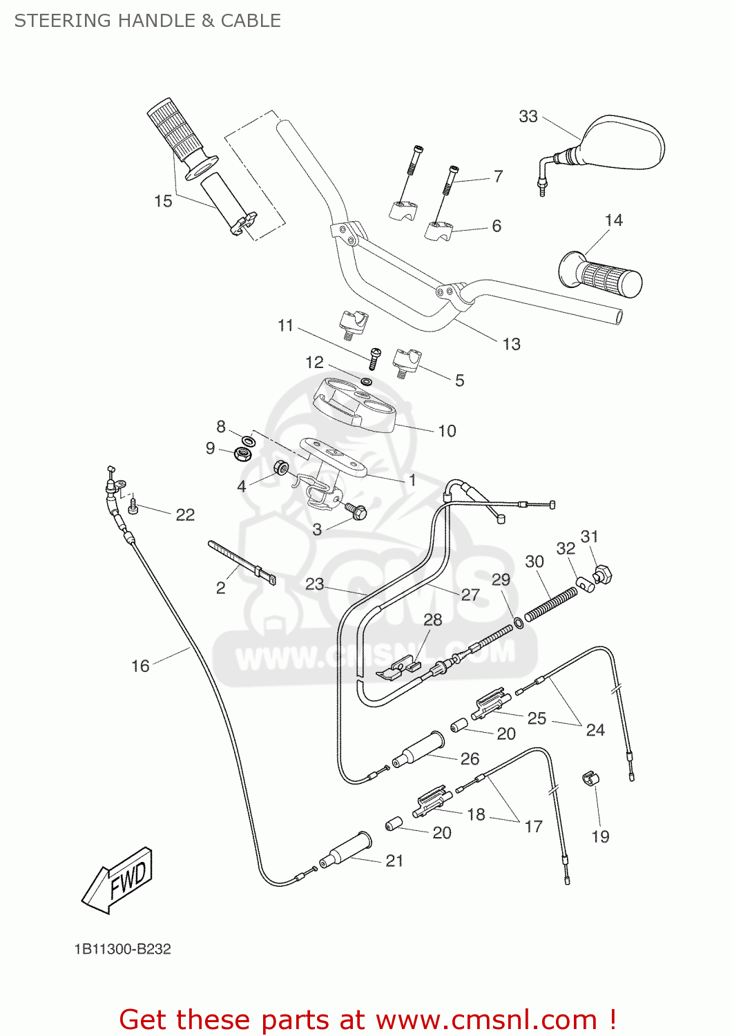 5FXF624010: Grip Assy Yamaha - buy the 5FX-F6240-10 at CMSNL