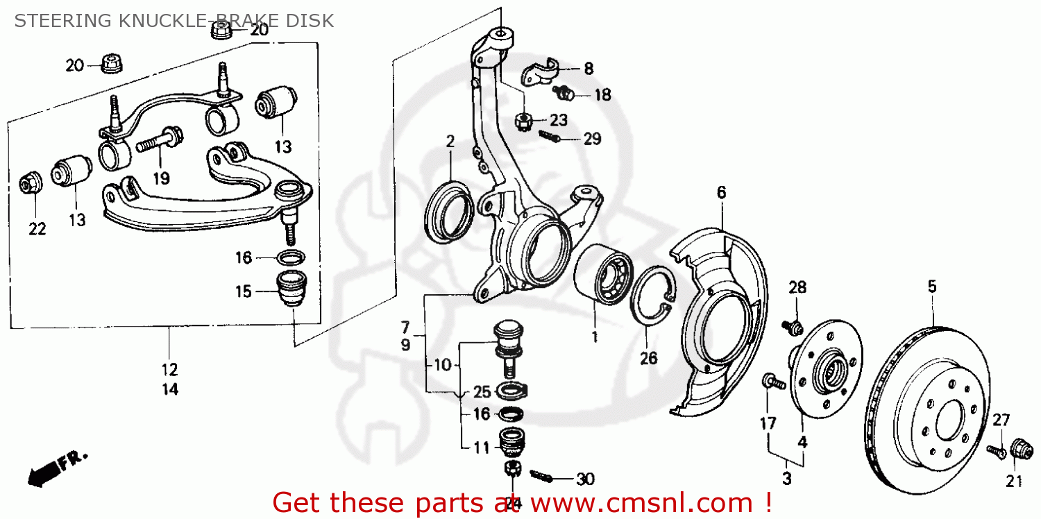 51210SH3306: Knuckle Comp,r Fr Honda - buy the 51210-SH3-306 at CMSNL