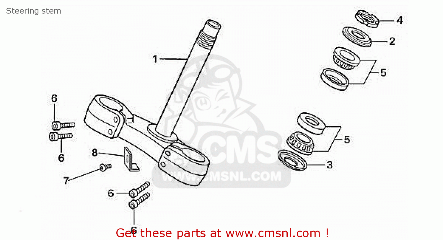 53200NN4600: Stem Comp. Steering Honda - buy the 53200-NN4-600 at CMSNL