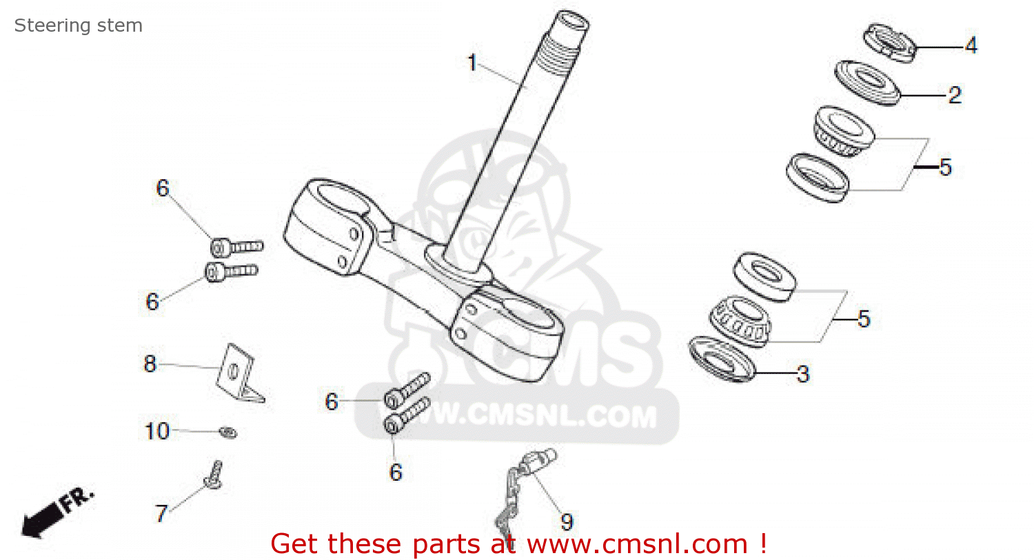 53200NN4J10: Stem Comp, Strg Honda - buy the 53200-NN4-J10 at CMSNL